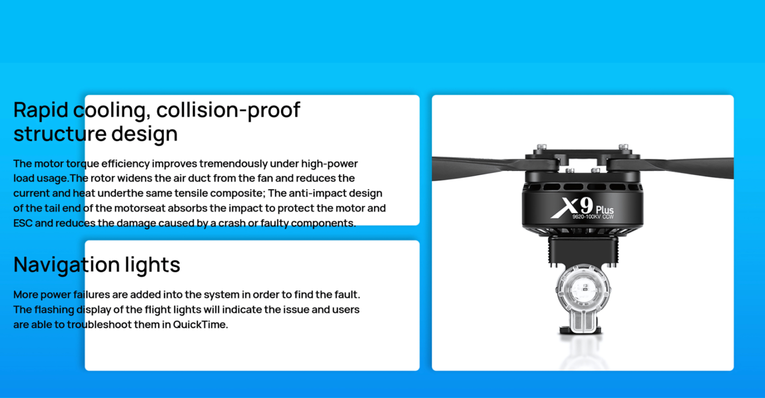 Hobbywing X9 Plus X Rotor Motor with CCW Propeller Combo For Drones ...