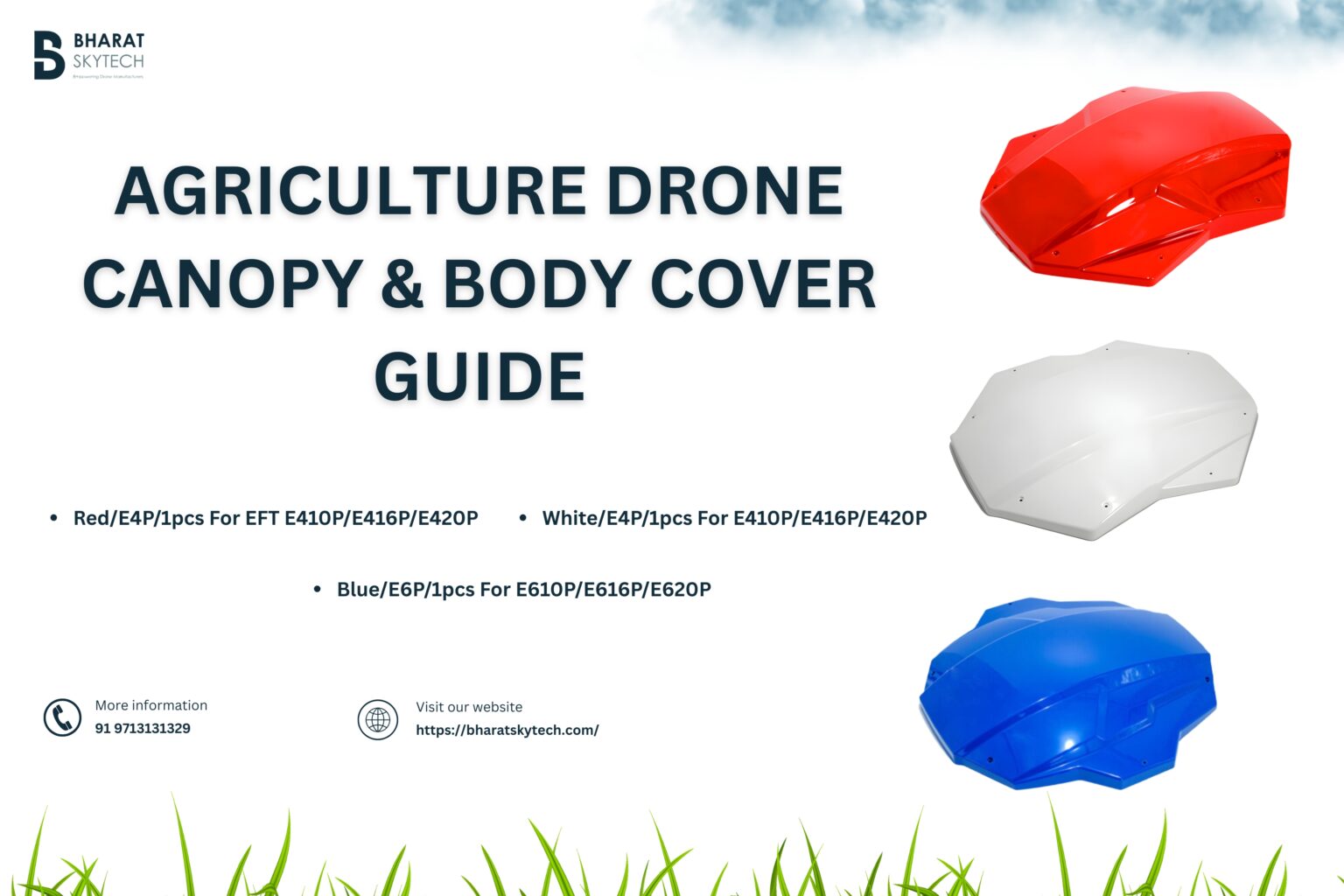 Agriculture Drone Canopy & Body Cover for E610P & E616P- Bharat Skytech