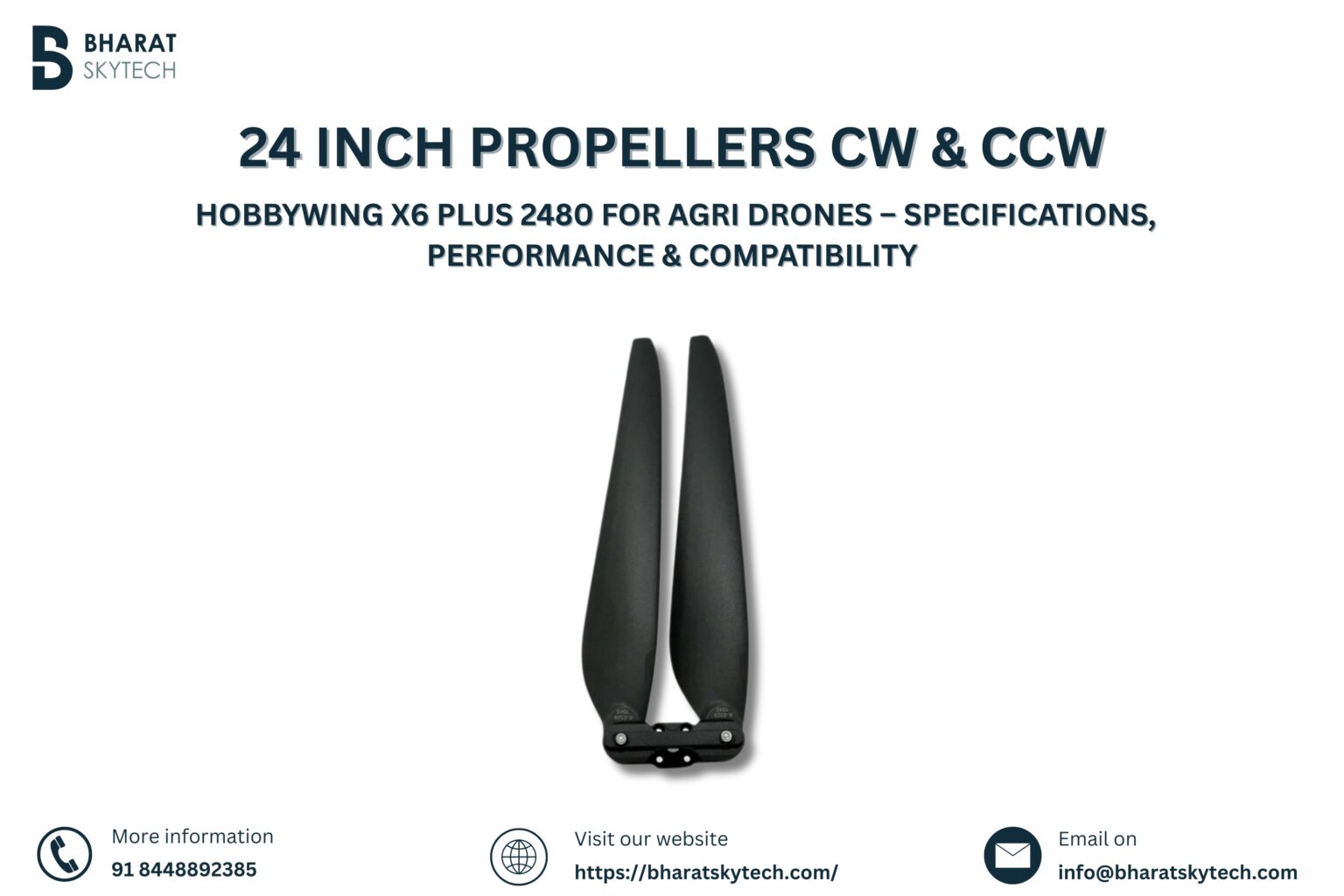 24 Inch Propellers CW & CCW Hobbywing X6 Plus 2480 for AG Drones ...