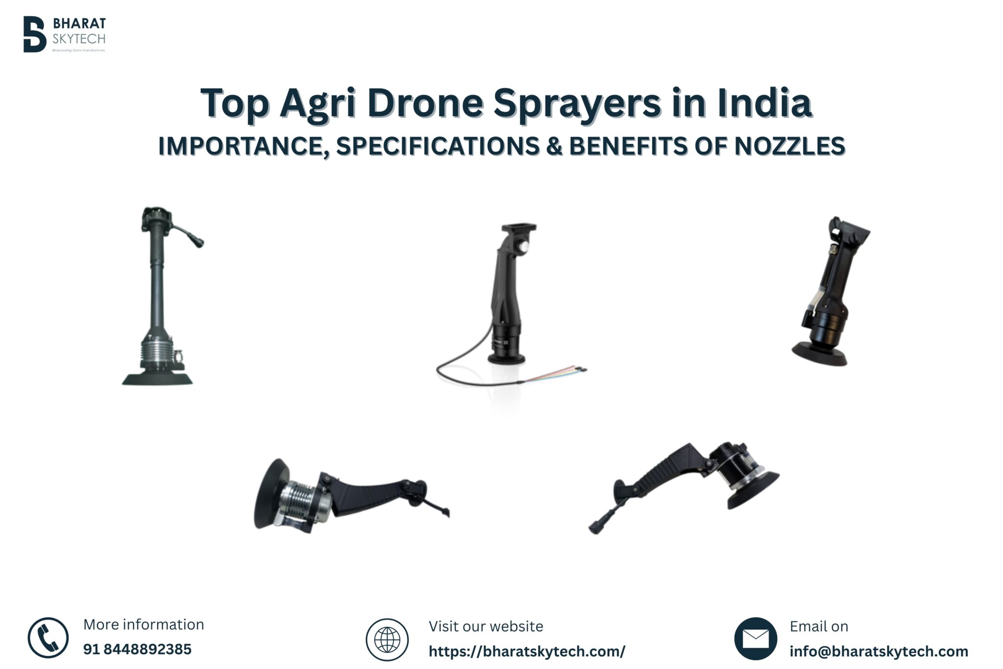 Agri Drone Sprayers – 4L to 9L Nozzles - Bharat Skytech